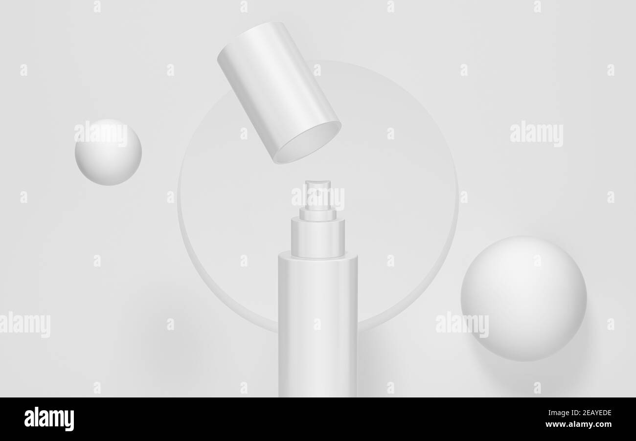 Blank cosmetic tube packaging mockup, 3d rendering. Computer digital ...