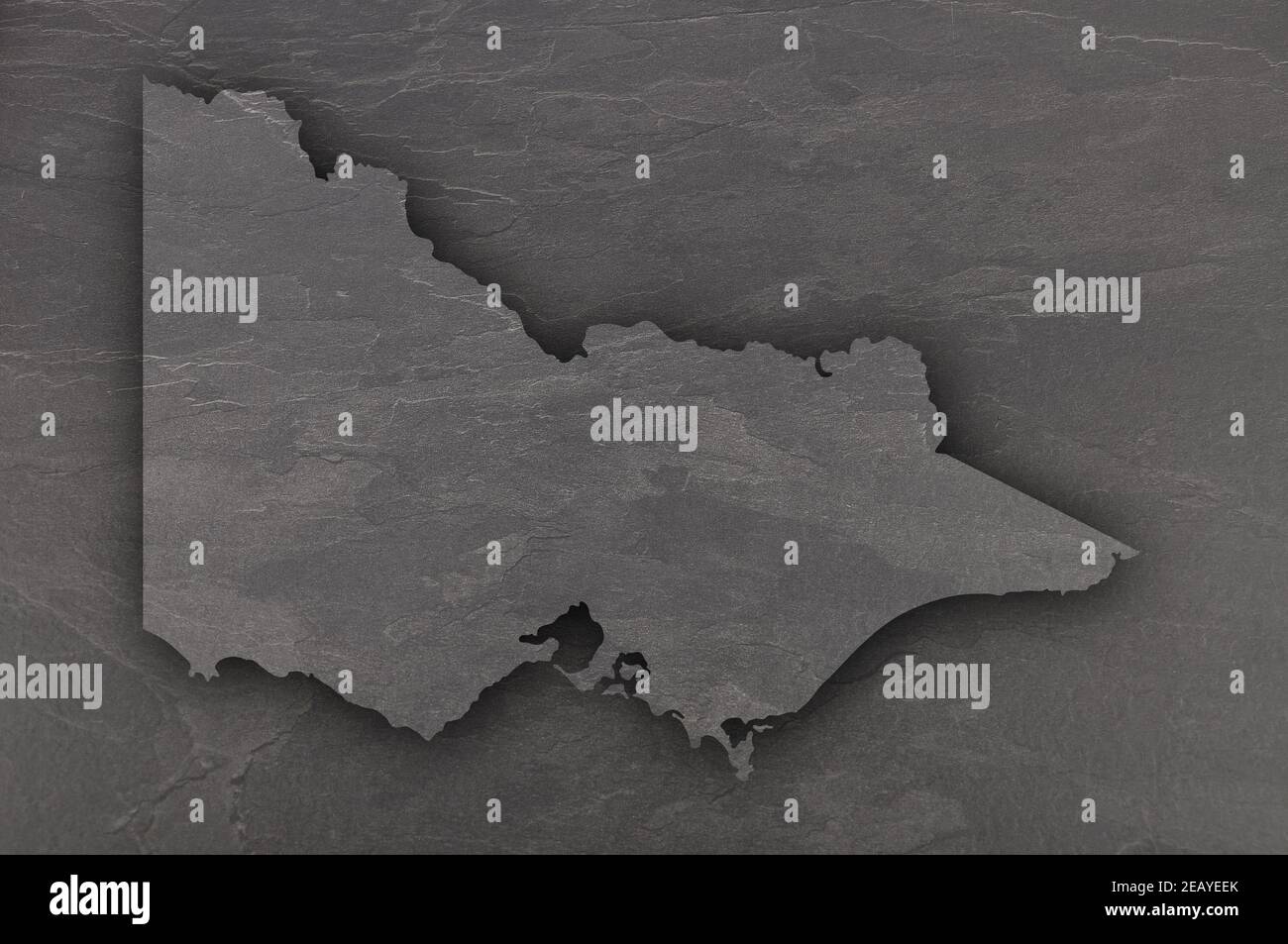 Map of Victoria on dark slate Stock Photo - Alamy