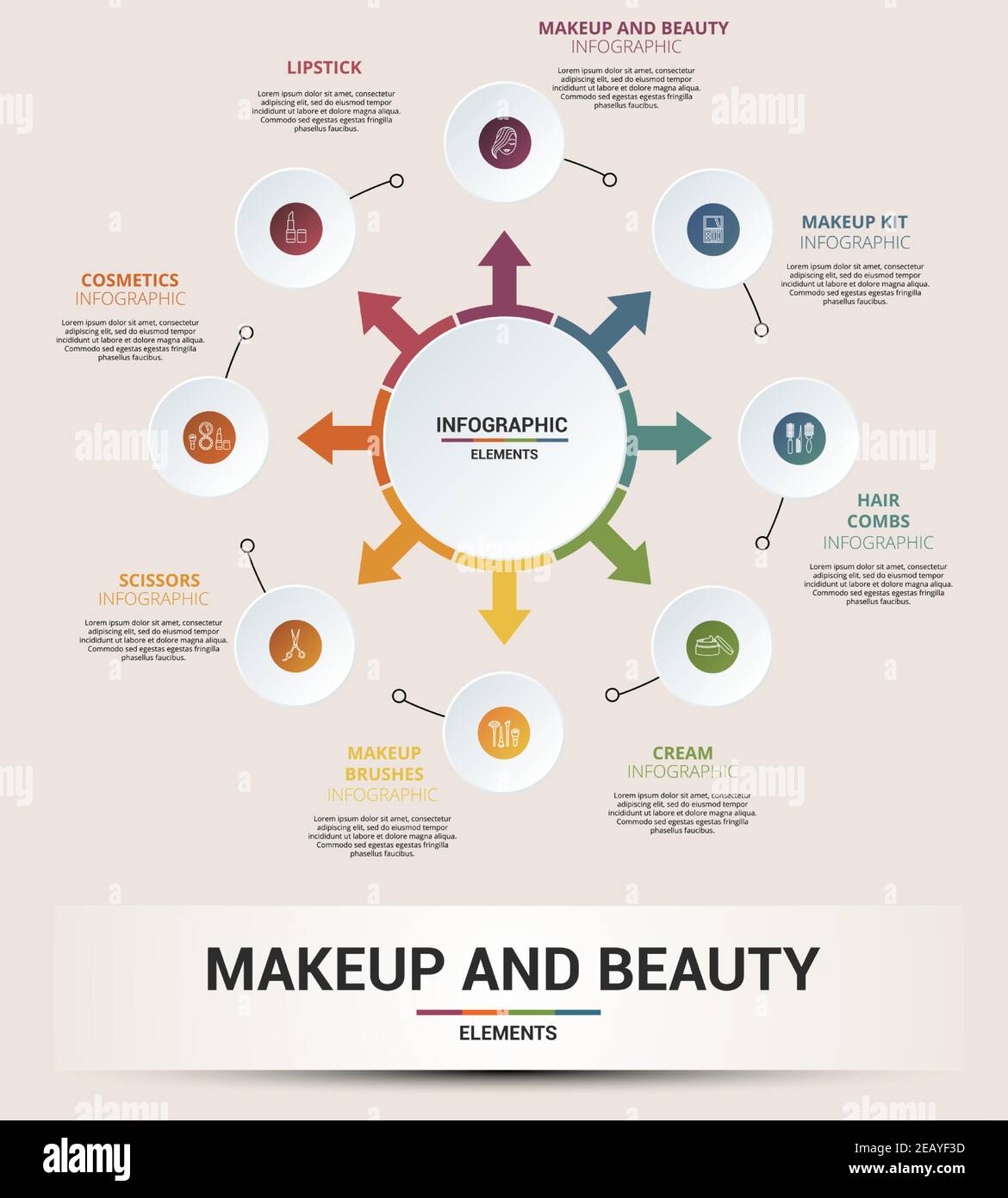 Timeline infographic beauty hi-res stock photography and images - Alamy