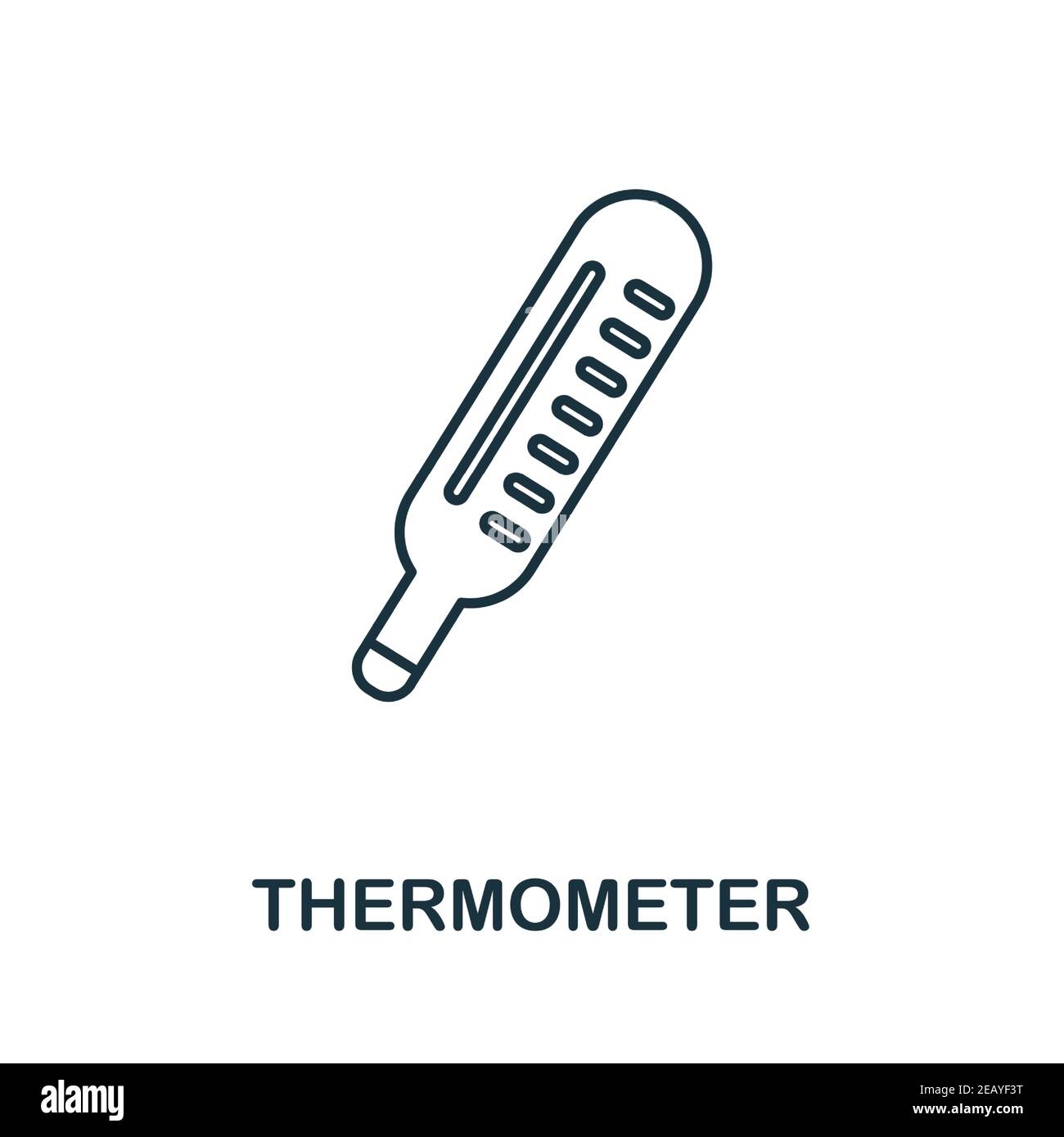 Thermometer icon. Simple element from digital health collection ...
