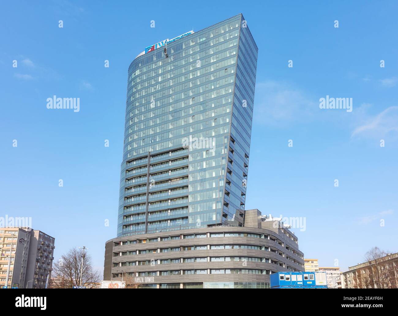 Szczecin, Poland - February 10, 2021: Newly built Hanza Tower, tallest ...