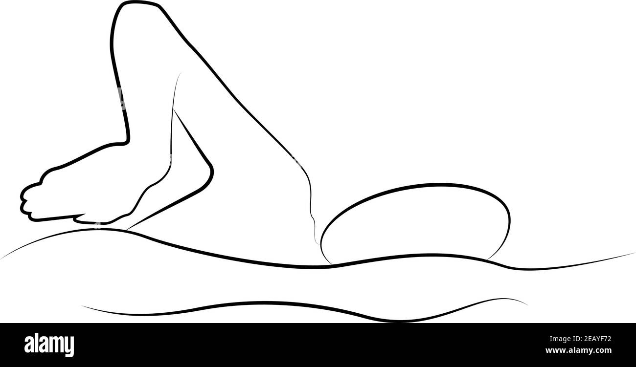 Diving line black icon Cut Out Stock Images & Pictures - Alamy