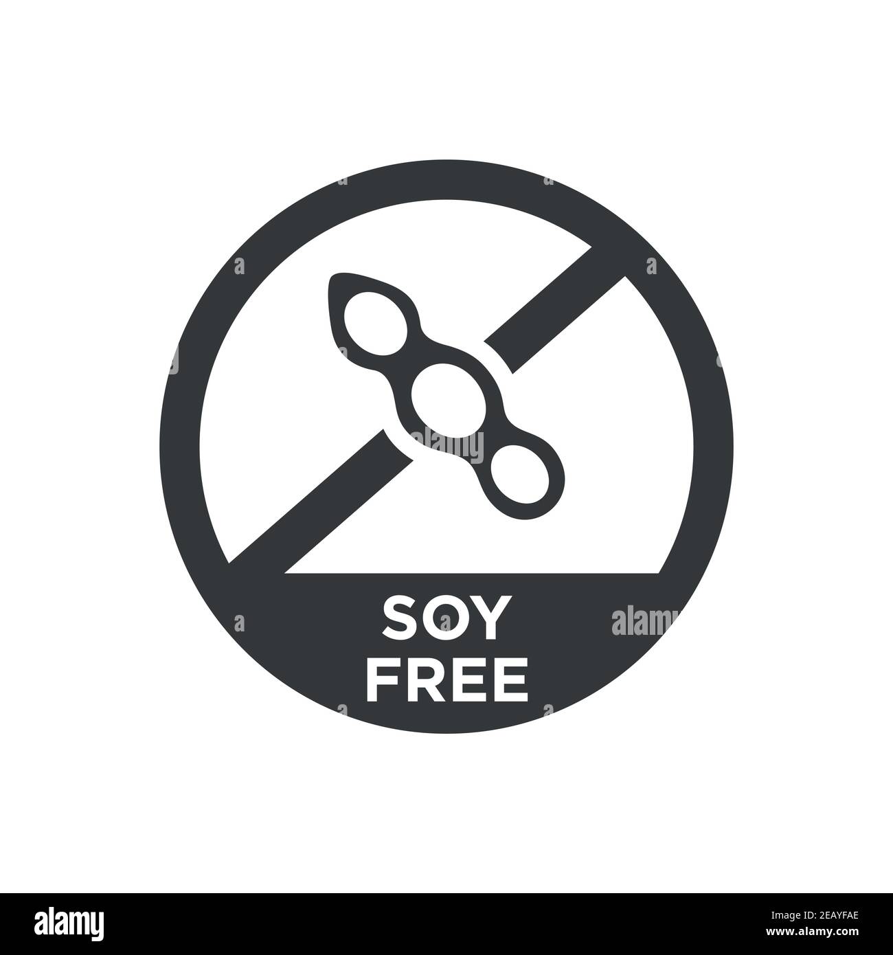 No soy symbol allergen Stock Vector Images - Alamy