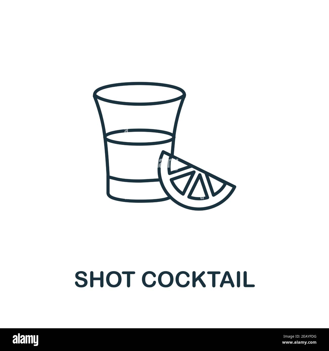 Shot Cocktail icon. Simple element from drinks collection. Creative ...
