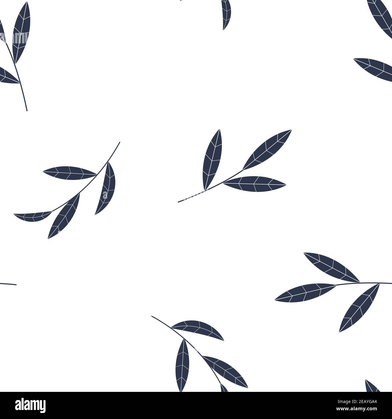 Abstract Simple Seamless Pattern Background with Leaves. Vector ...