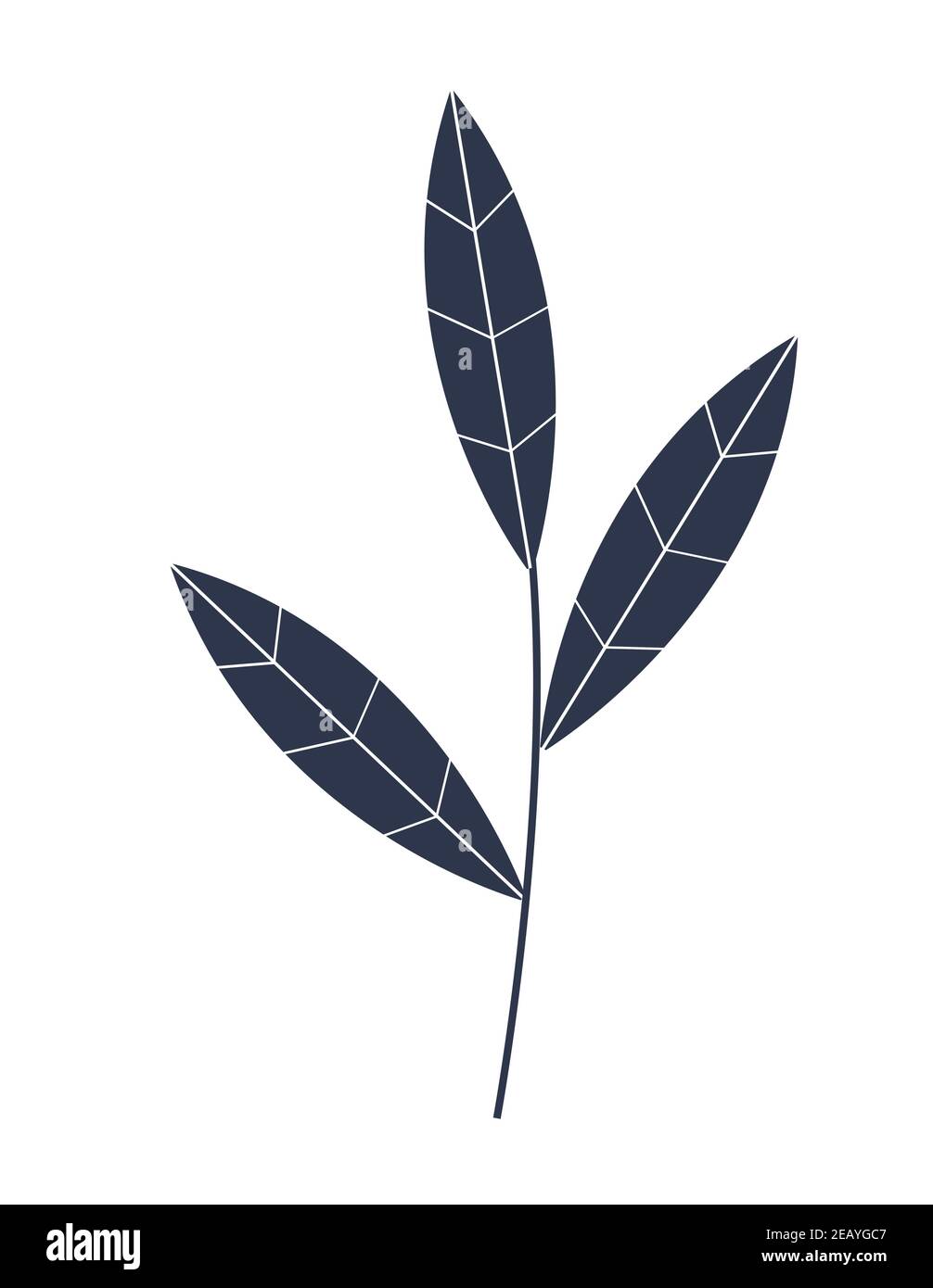 Simple Icon of natural leaf. Vector Illustration Stock Vector Image ...