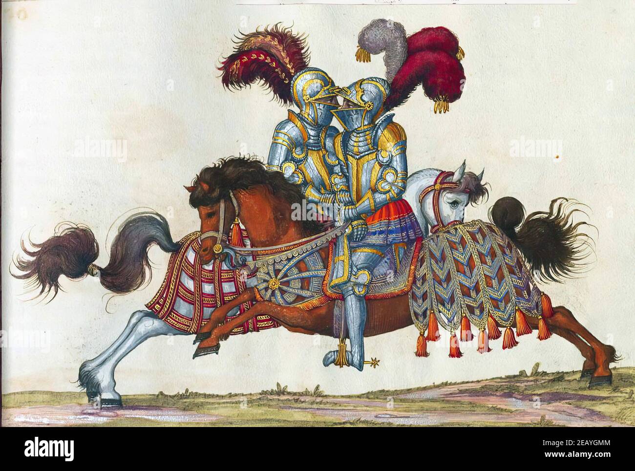 Illustration of an ancient German martial arts painting Stock Photo - Alamy