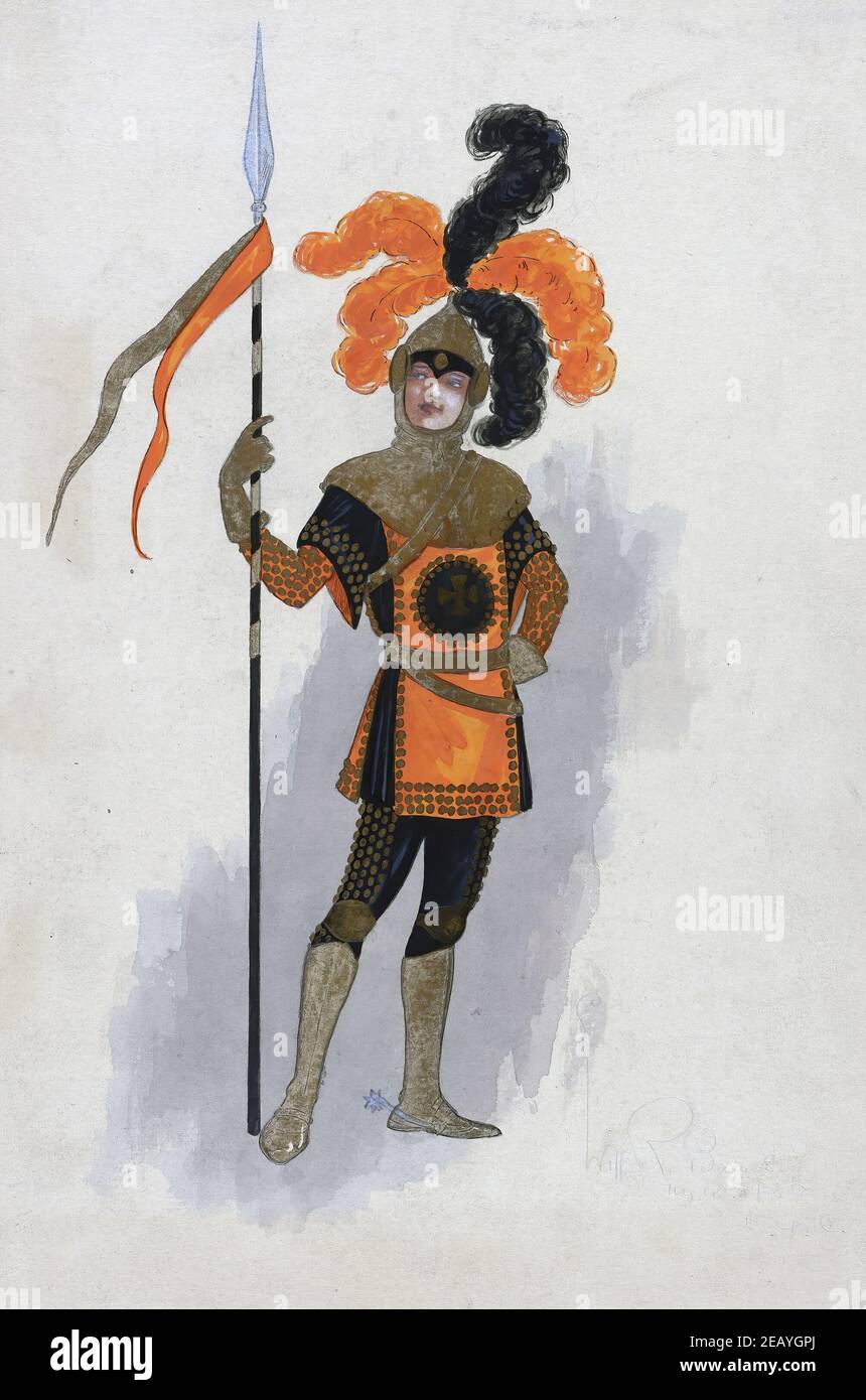 Illustration of an ancient painting of Herald Stock Photo - Alamy