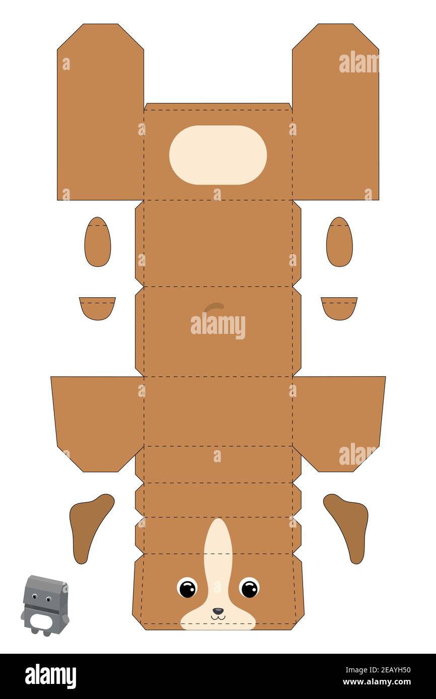 Dog cardboard box Stock Vector Images - Alamy