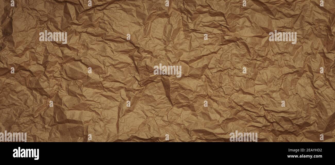 Crumpled Wrapping Paper Background. Long Banner Stock Photo - Alamy