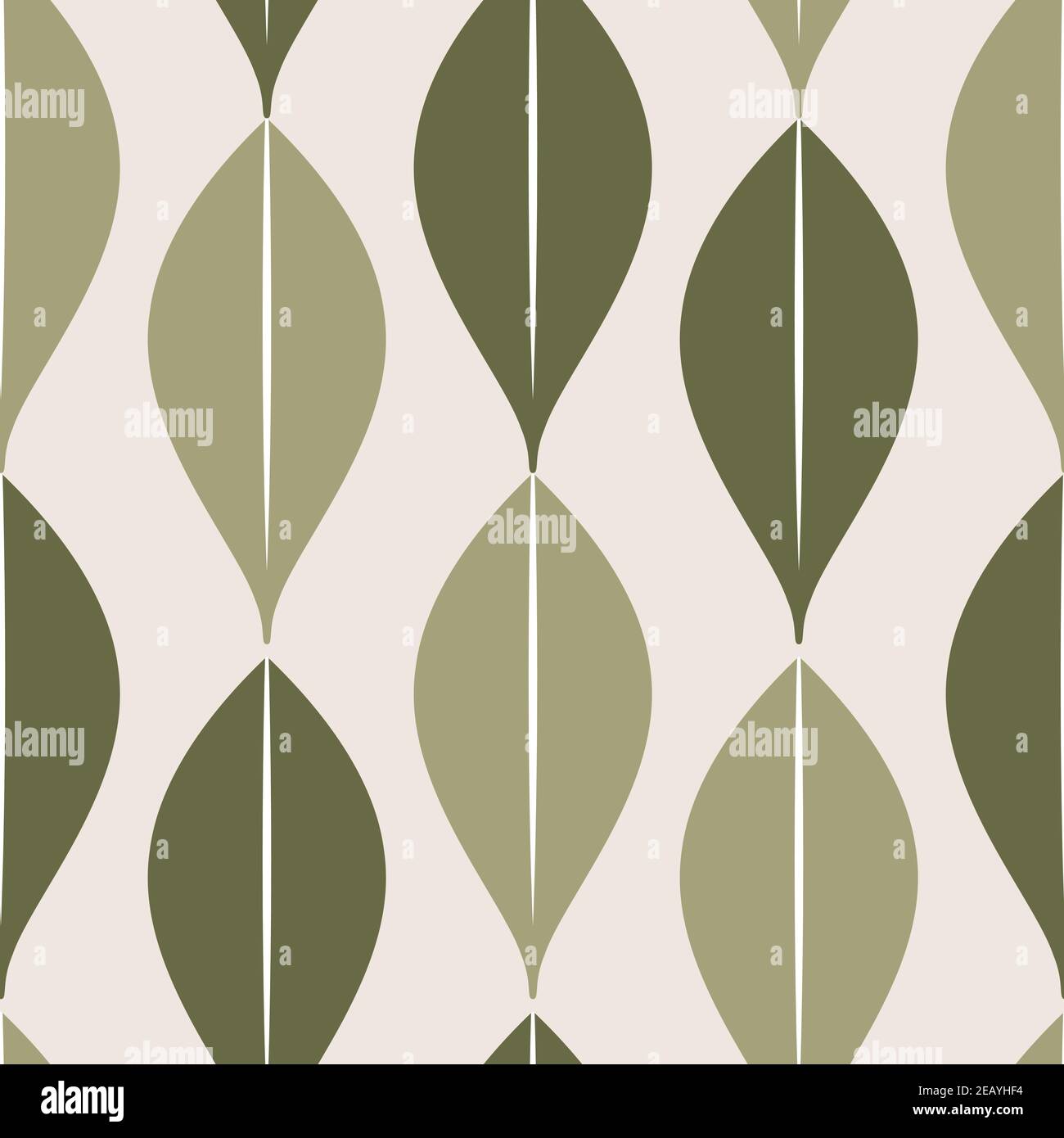 Abstract Natural Seamless Leaves Pattern Background. Vector ...