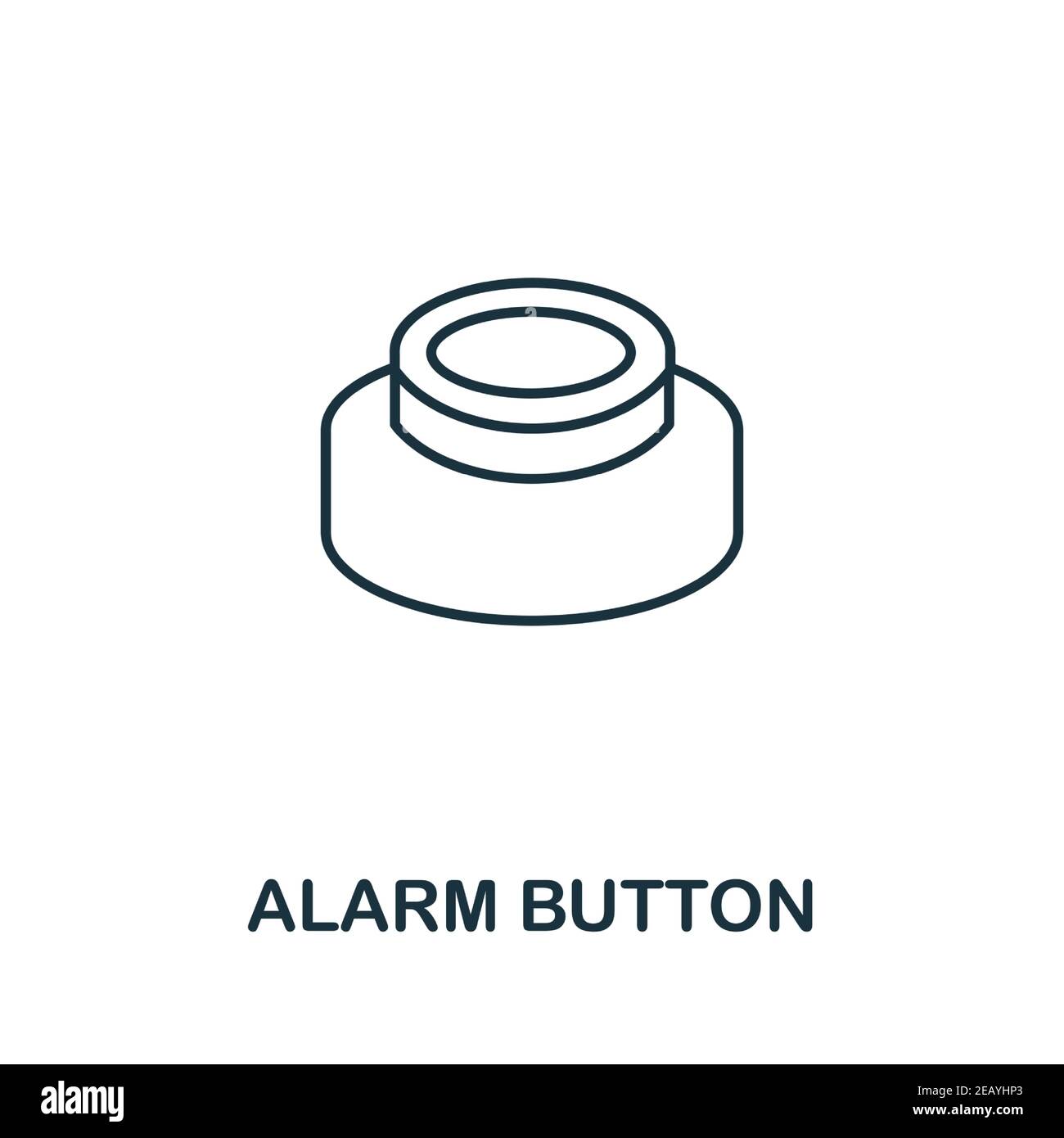 Alarm Button icon. Simple element from digital health collection ...