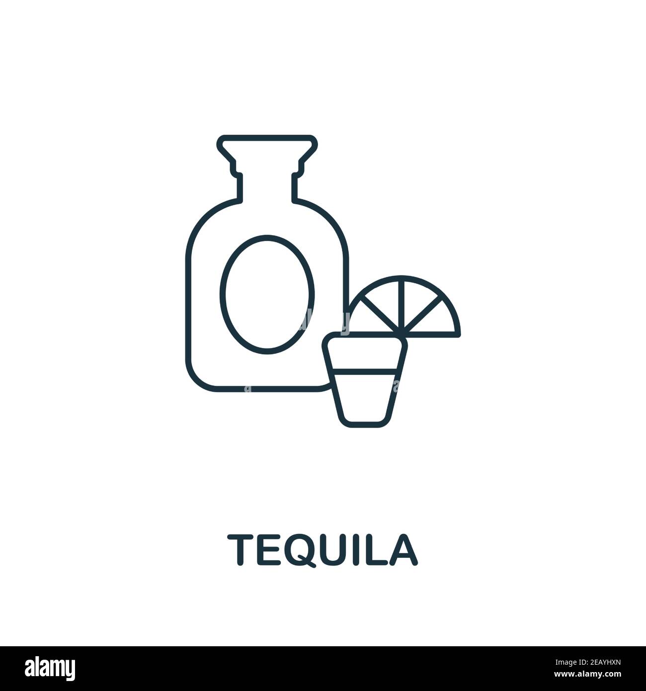 Tequila icon. Simple element from drinks collection. Creative Tequila ...
