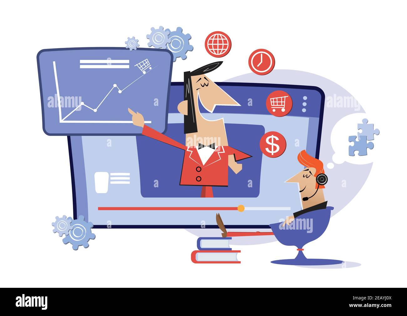 Work online, internet classes, education online. Webinar, digital ...