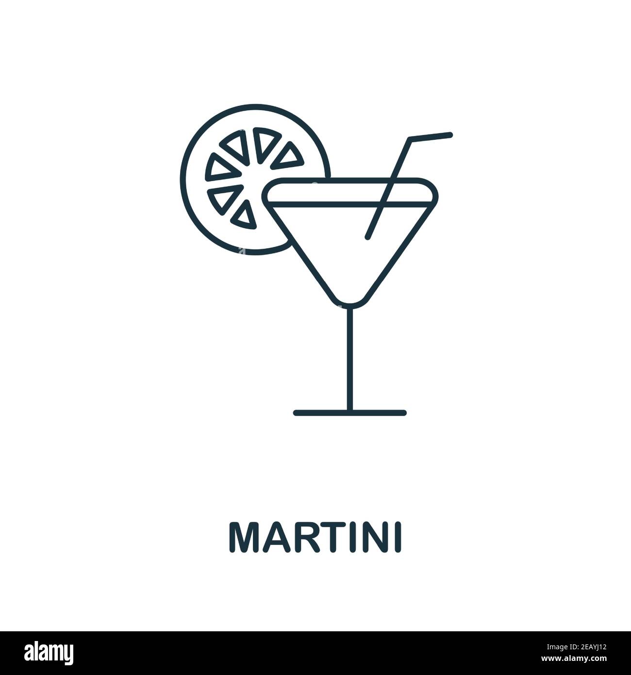 Martini icon. Simple element from drinks collection. Creative Martini ...