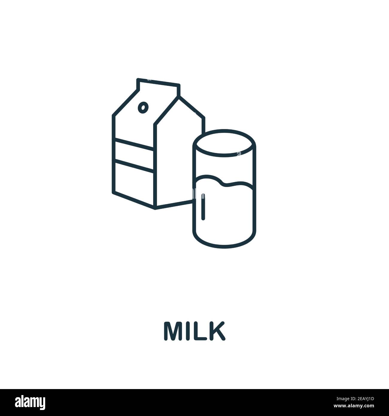 Milk icon. Simple element from drinks collection. Creative Milk icon ...