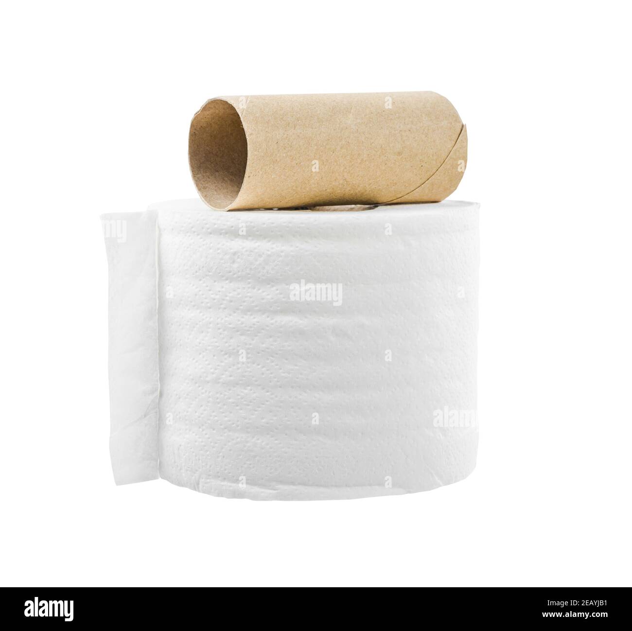 Tissue paper roll isolated on white background, Save clipping path ...