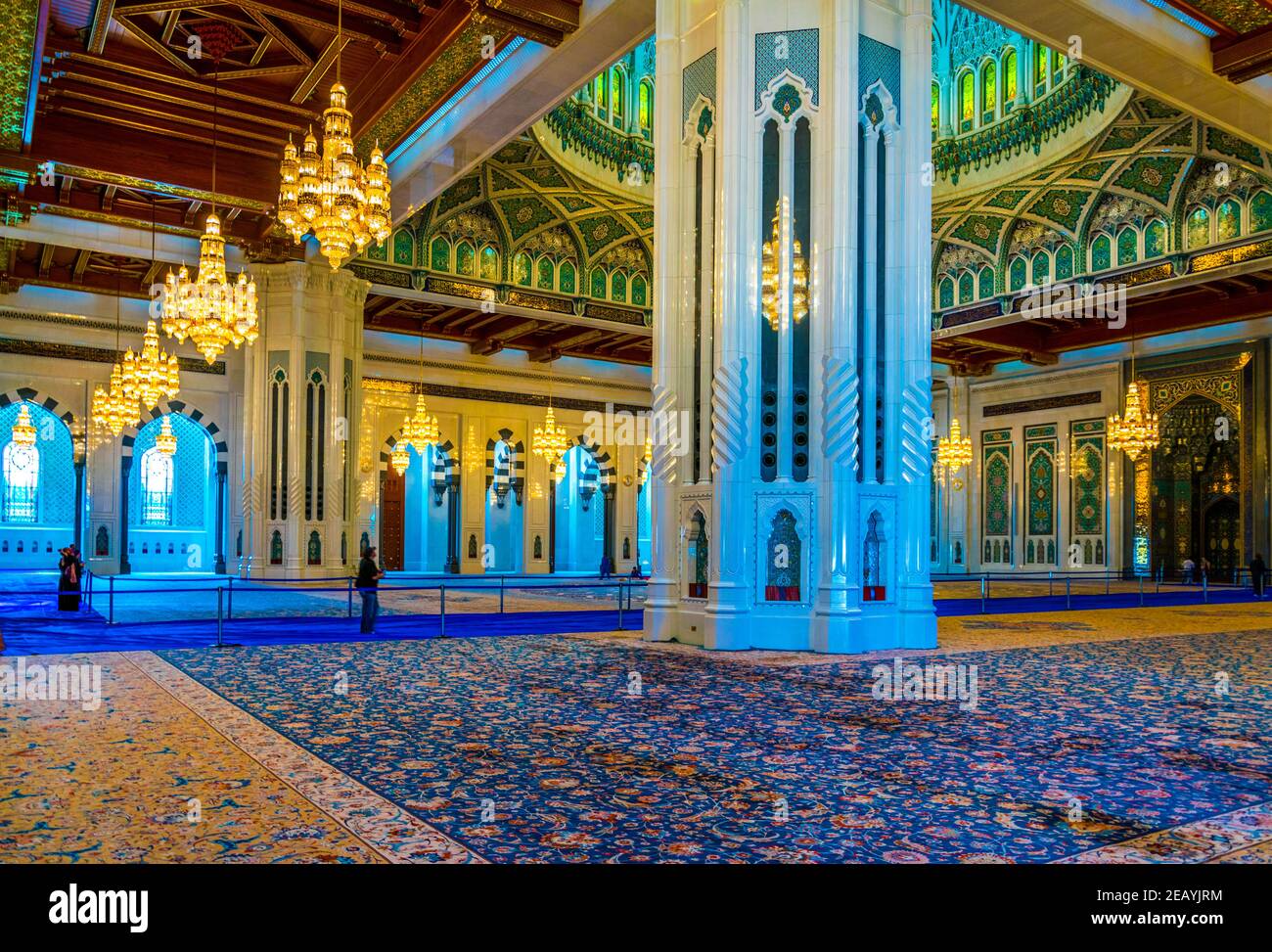 MUSCAT, OMAN, NOVEMBER 1, 2016: Interior of the Sultan Qaboos Grand ...