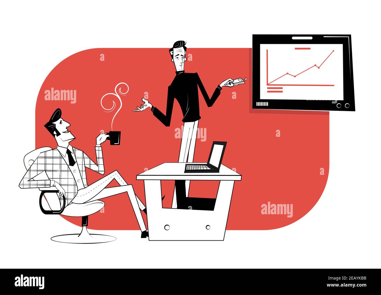 Coworking cartoon illustration hi-res stock photography and images - Alamy