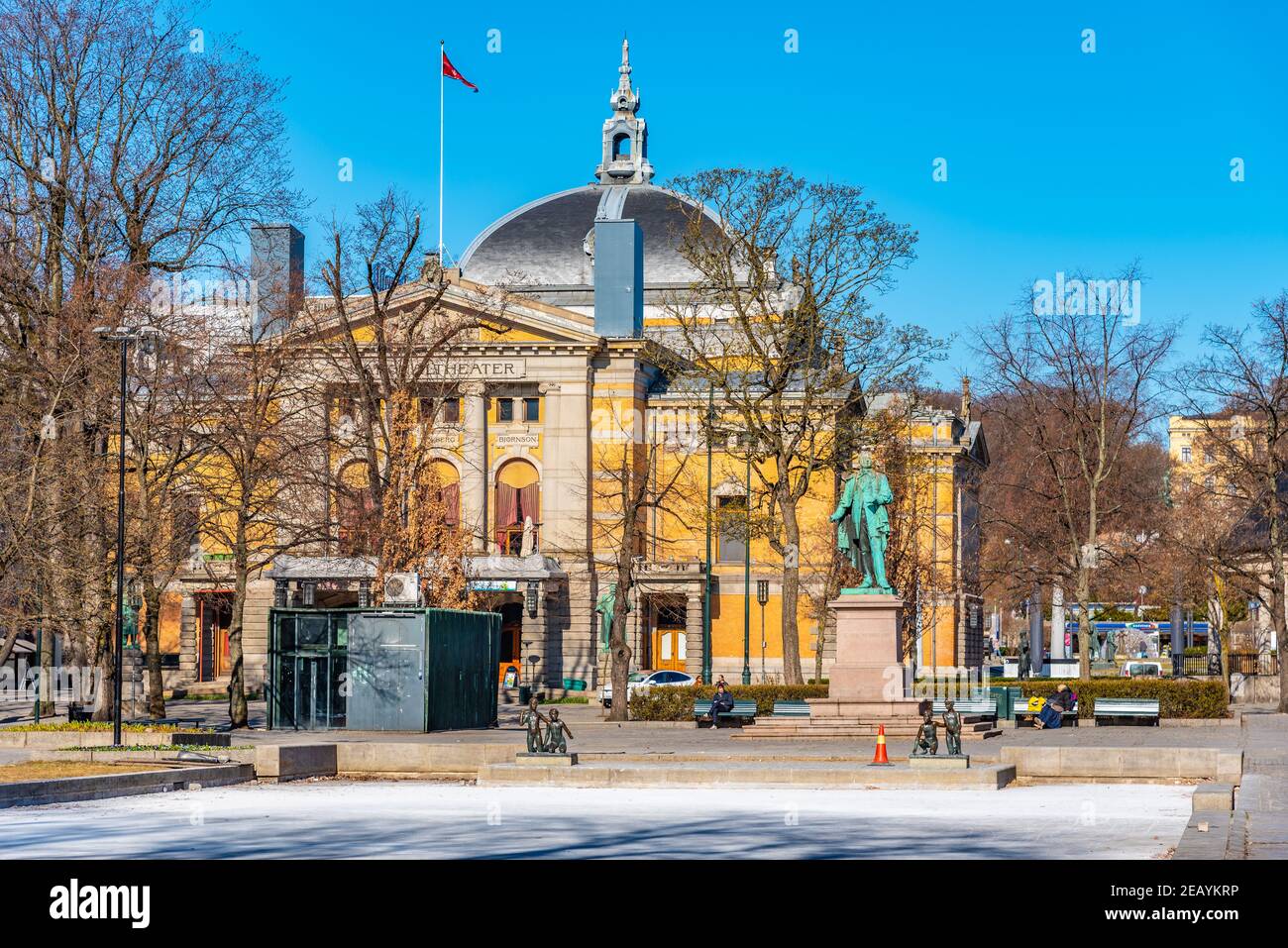 OSLO, NORWAY, APRIL 16, 2019: Statue of Henrik Wergeland in Oslo ...