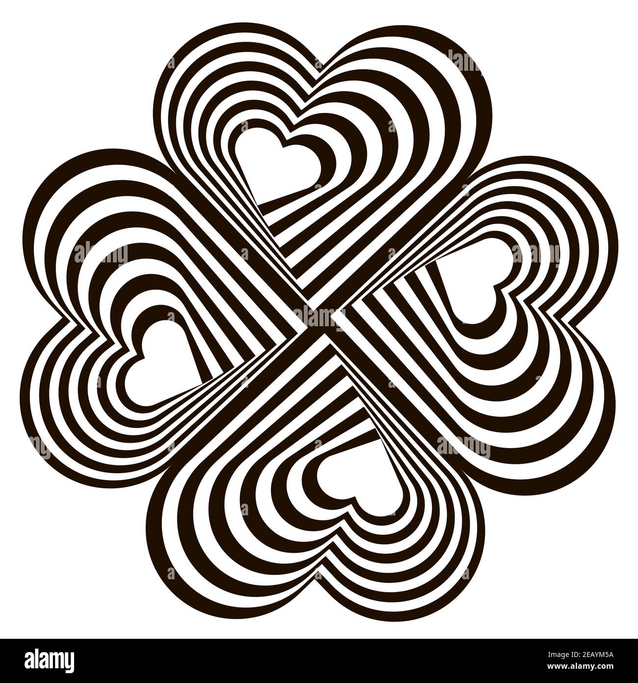 Black Heart Swirls Designs