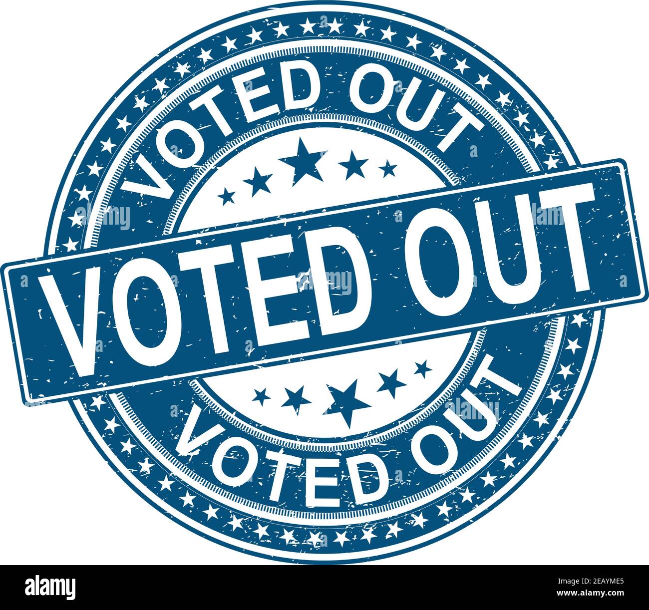vote out. stamp. blue round grunge vintage vote sign Stock Vector Image ...