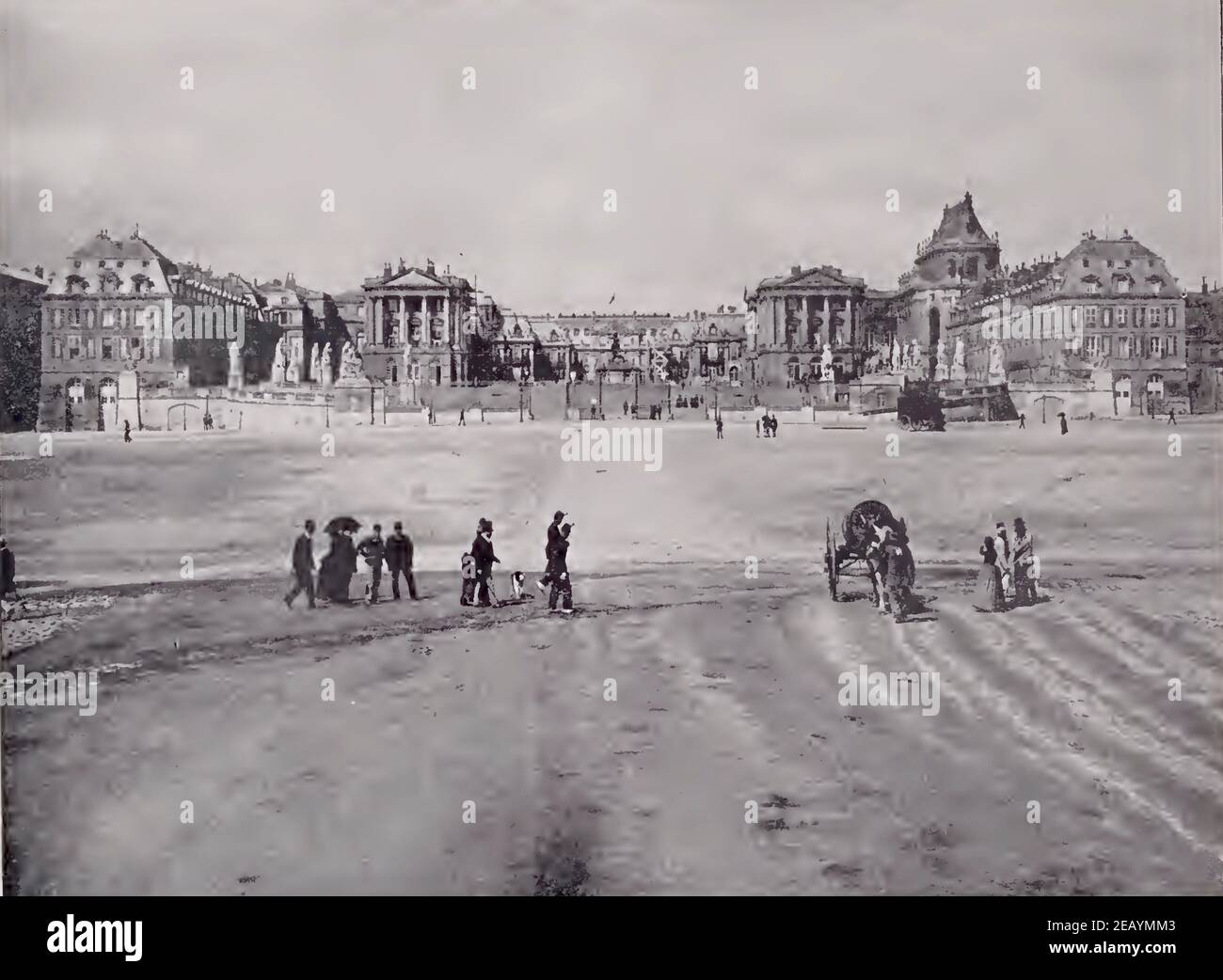 Vintage 1892 photograph of The Palace of Versailles, Paris, France ...