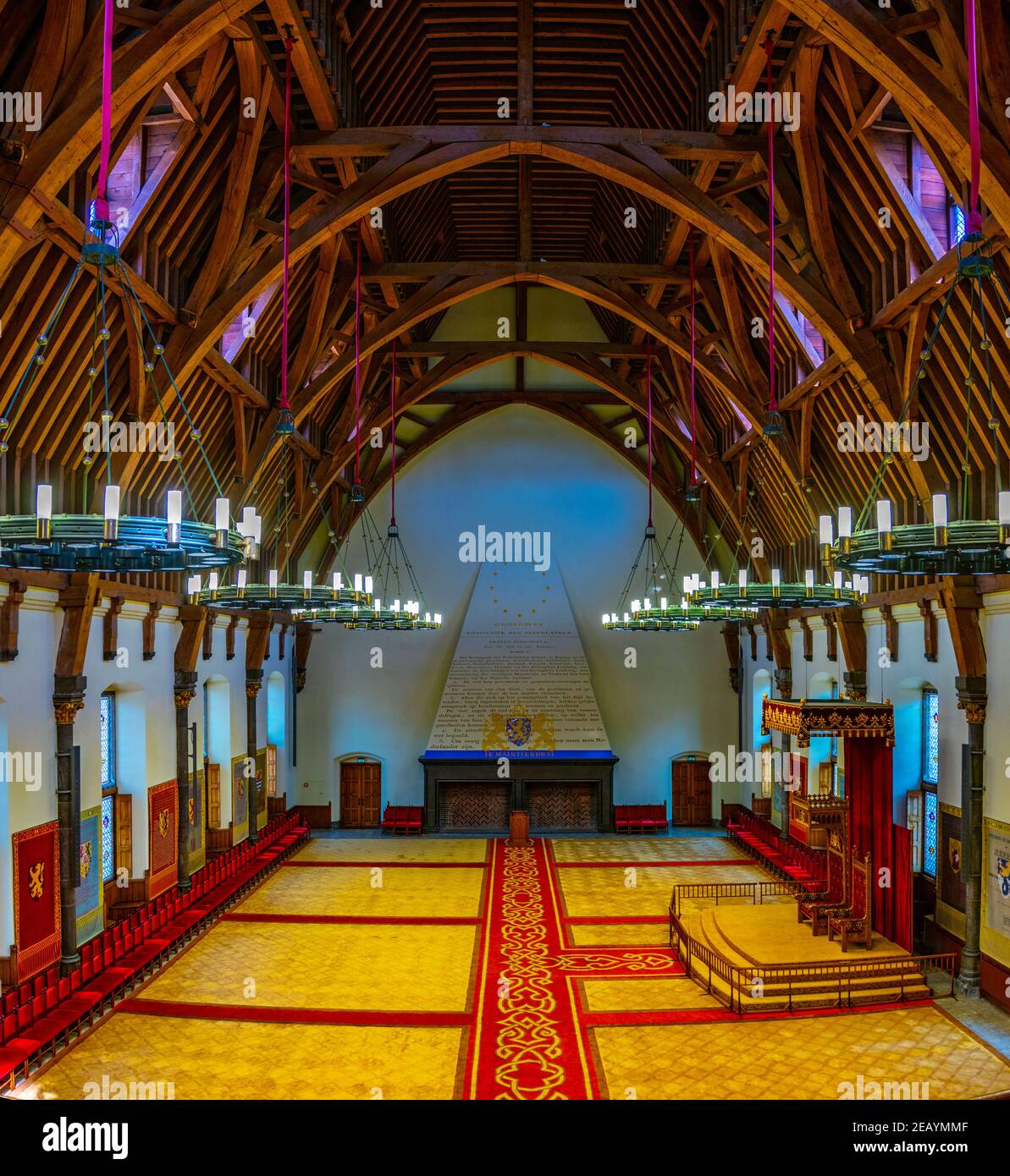 THE HAGUE, NETHERLANDS, AUGUST 7, 2018: Knight's hall inside of the ...