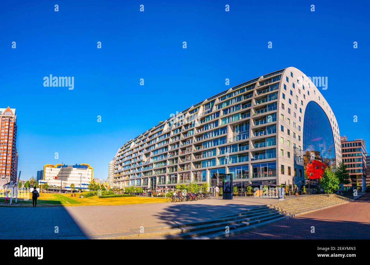 ROTTERDAM, NETHERLANDS, AUGUST 5, 2018: View of the Central library ...
