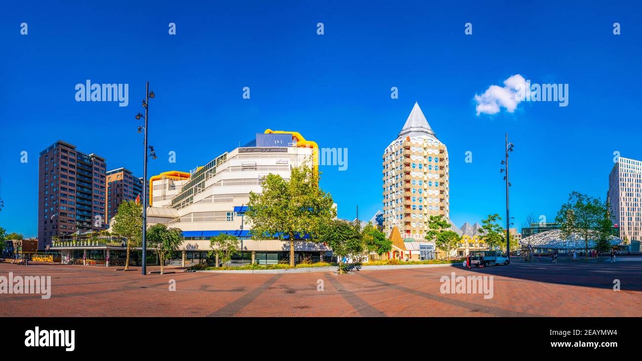 ROTTERDAM, NETHERLANDS, AUGUST 5, 2018: View of the Central library in ...