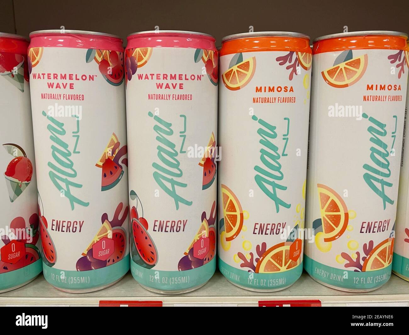 FRESNO, UNITED STATES - Feb 10, 2021: A close up photo of a row of ...