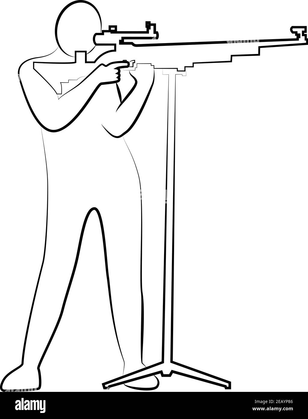 Shooting sport icon of a set. Line vector illustration EPS 10 Stock ...