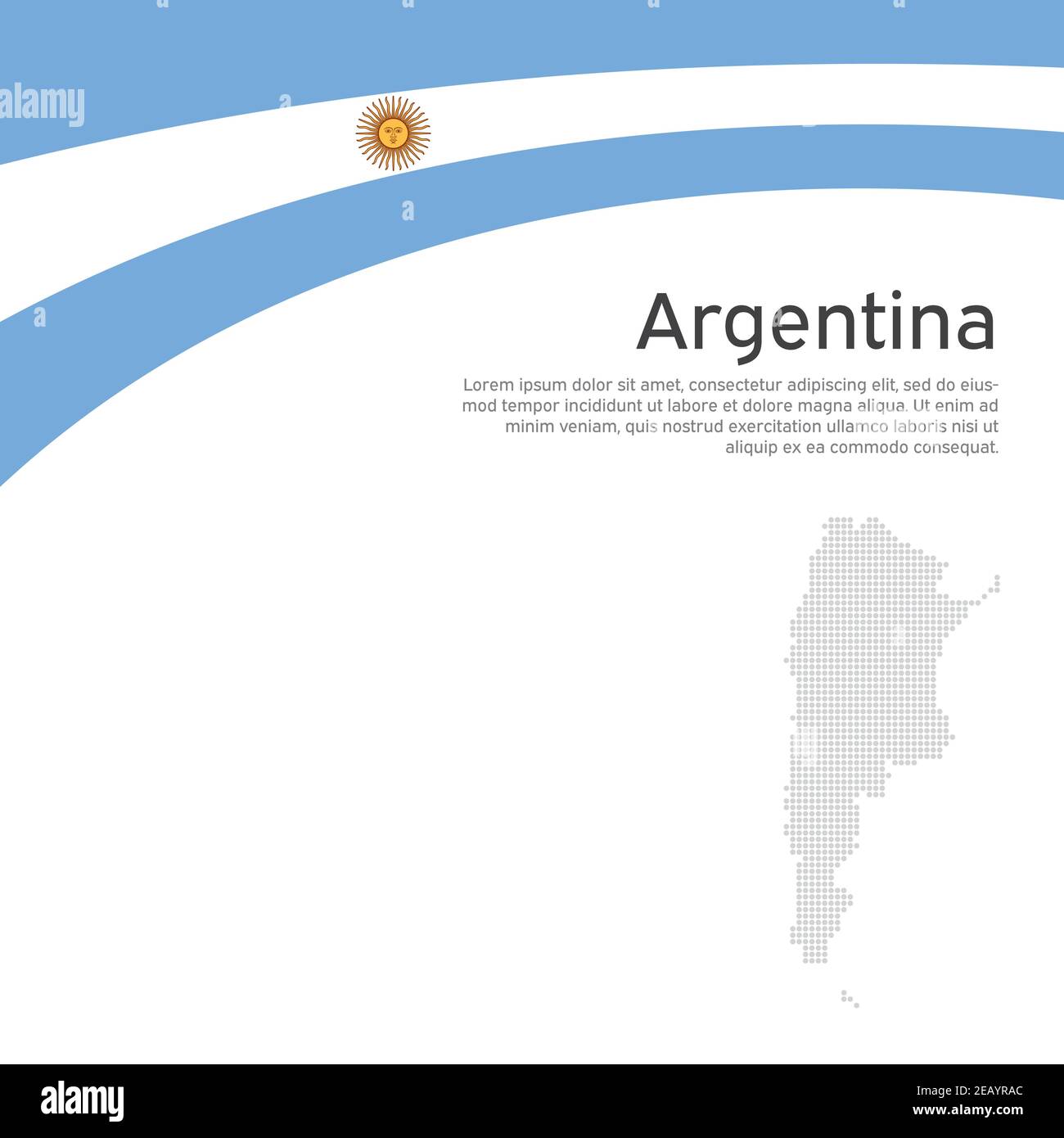 Abstract waving flag, mosaic map of argentina. Creative background for ...