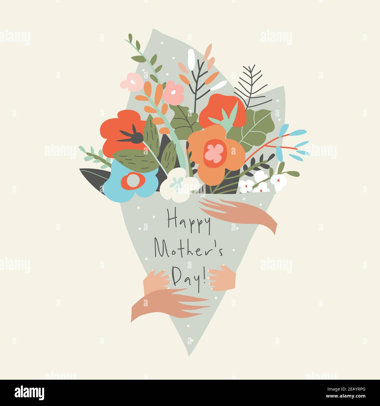 Child flowers mother Stock Vector Images - Alamy