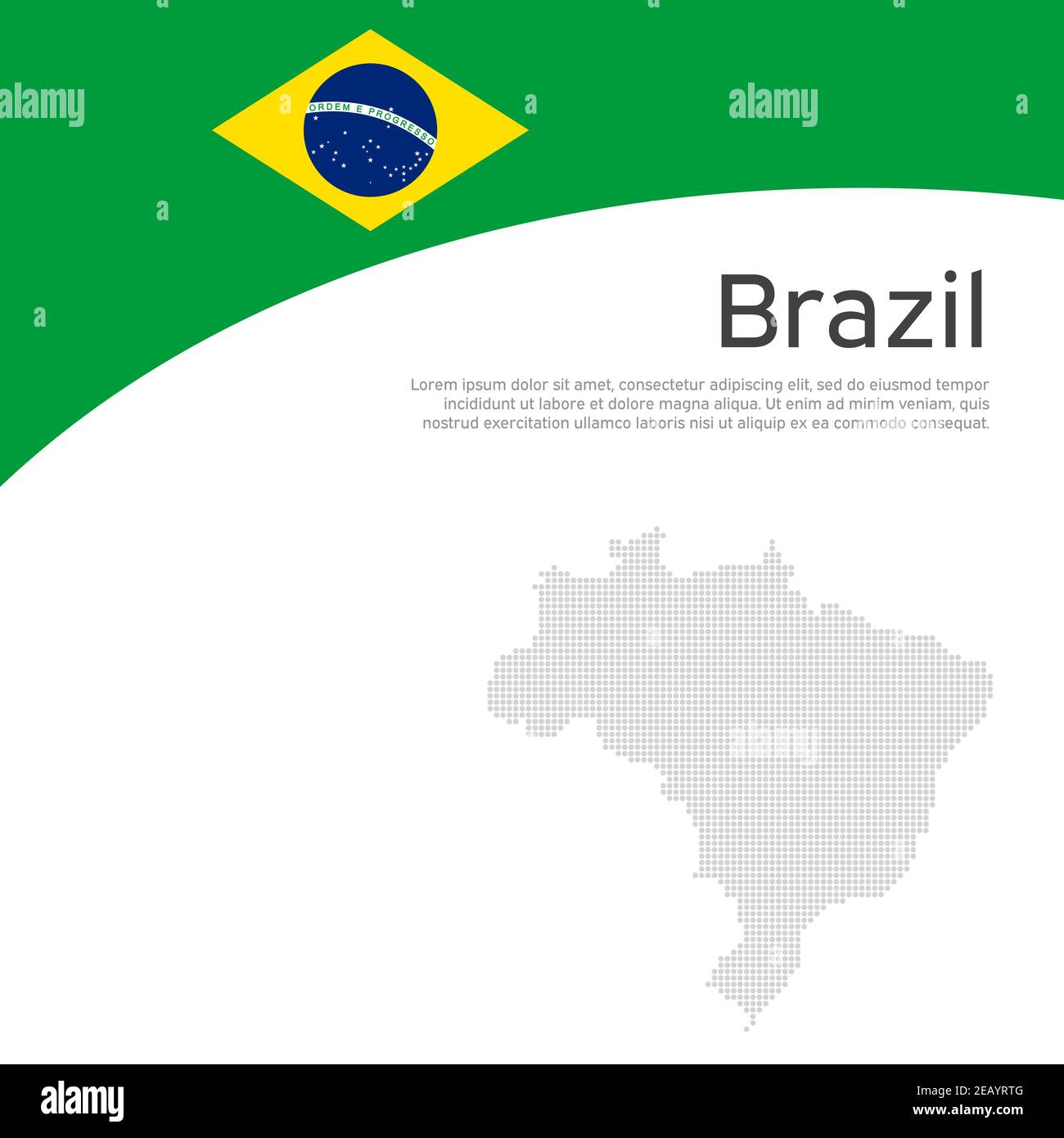 Abstract brazil flag, mosaic map. Creative background in brazil flag ...