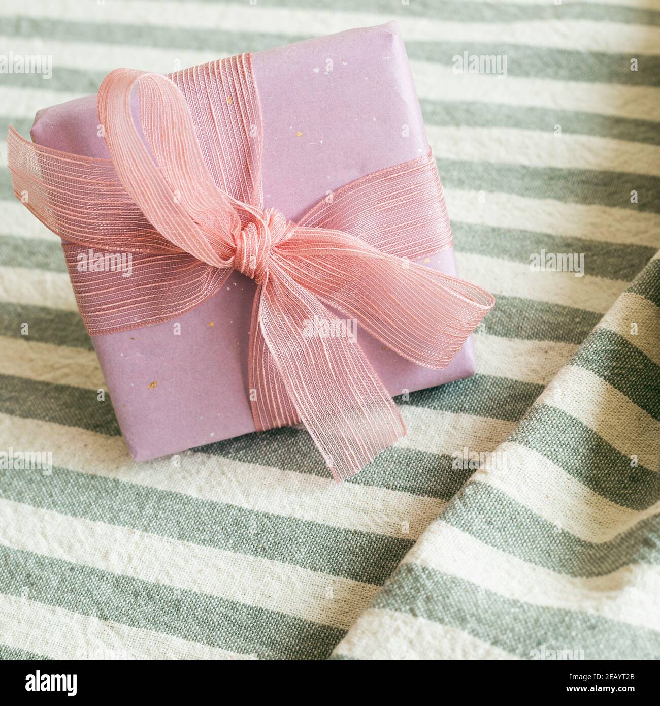 Pastel purple gift box hi-res stock photography and images - Alamy