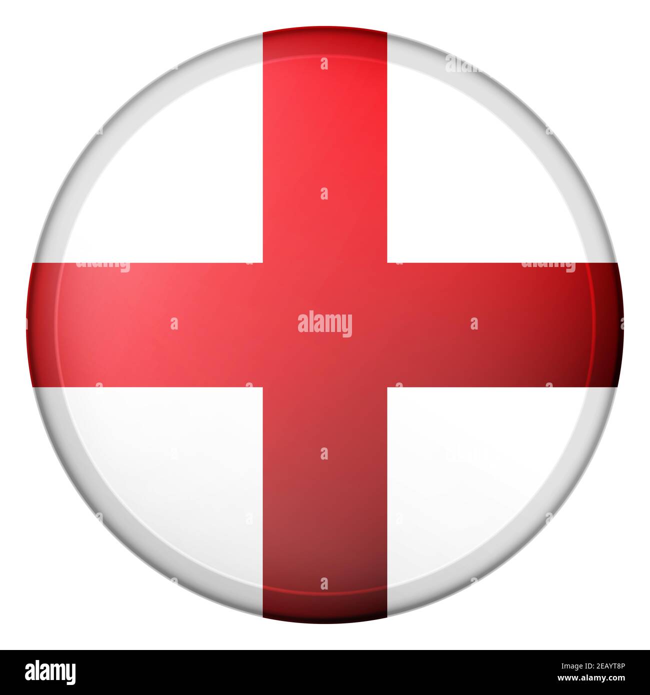 Glass light ball with flag of England. Round sphere, template icon ...