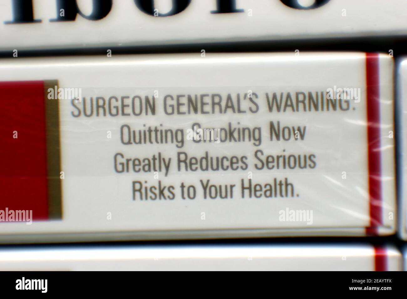 Cigarette Pack Surgeon General Warning
