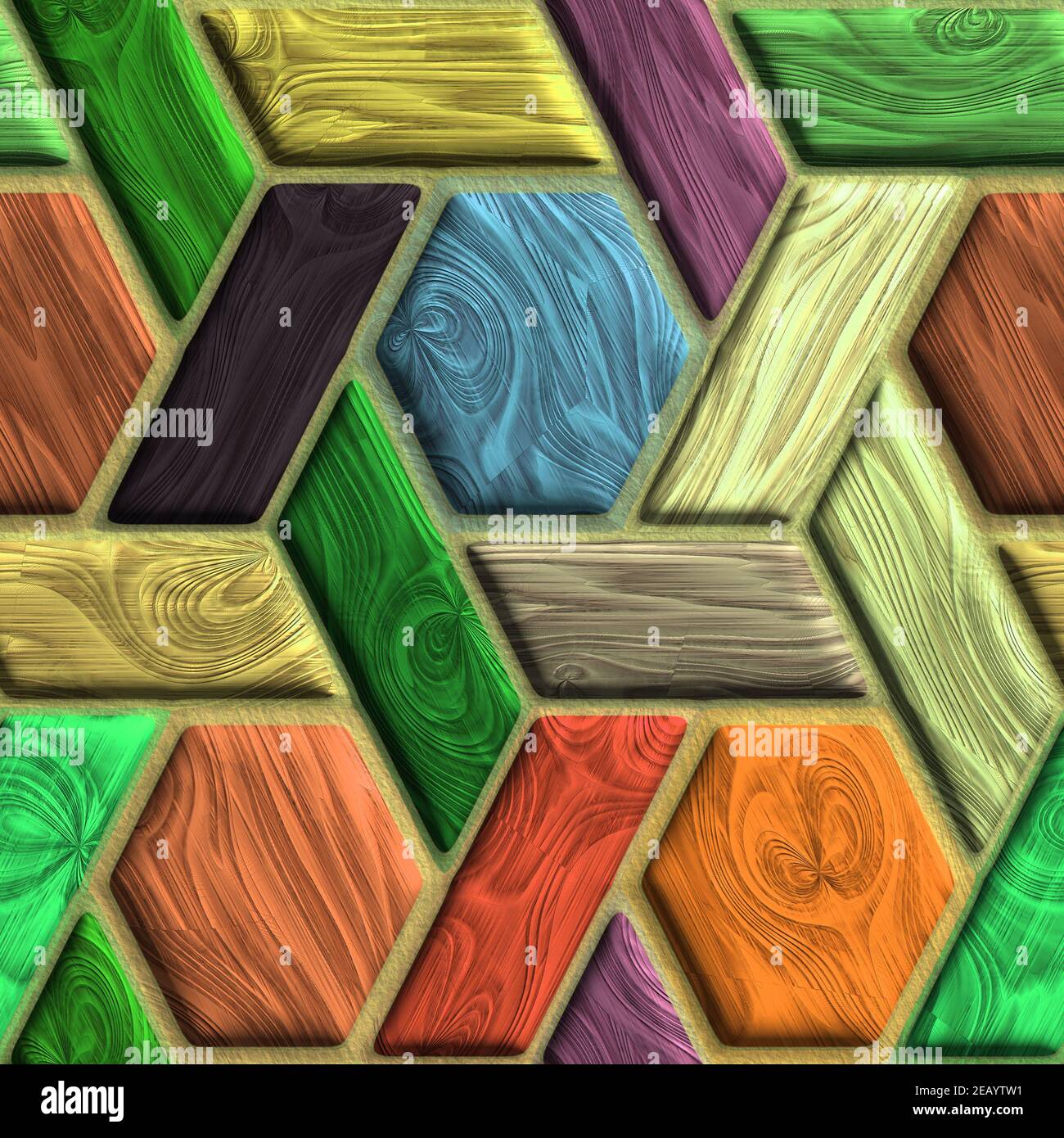 3D render seamless pave background tile with wood pattern texture Stock ...
