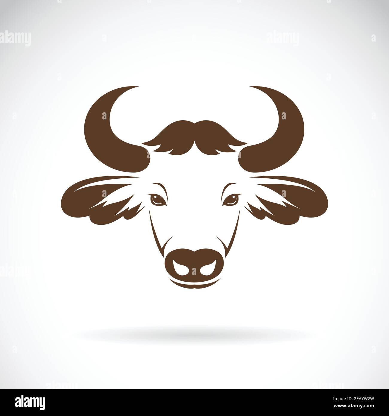 Vector of bison head on a white background., Vector bison head for your ...