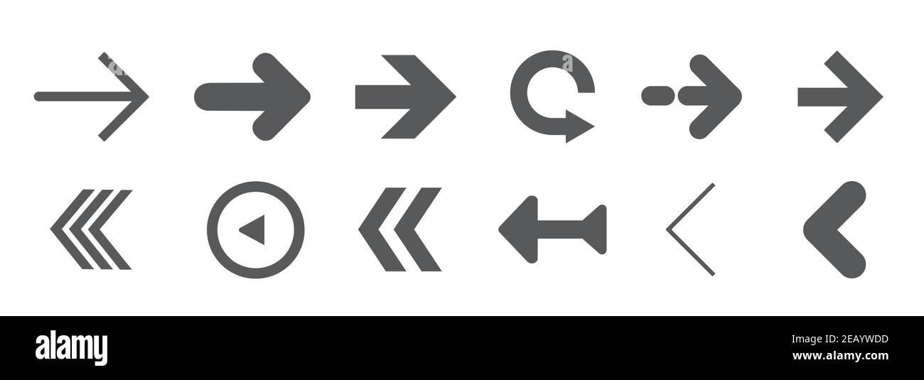 Arrows set icons. Arrow icon. Arrow vector collection. Modern simple arrows Stock Vector Image ...