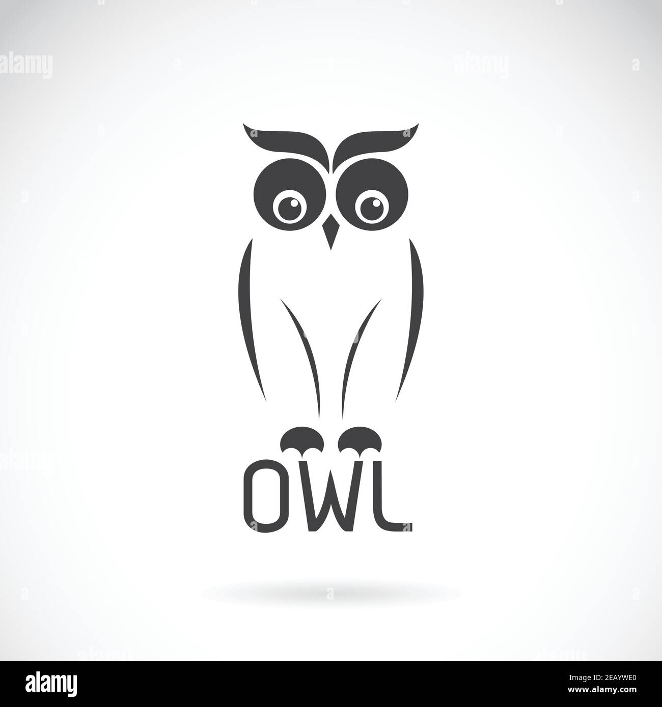 Vector of owl design on a white background.Easy editable layered vector ...