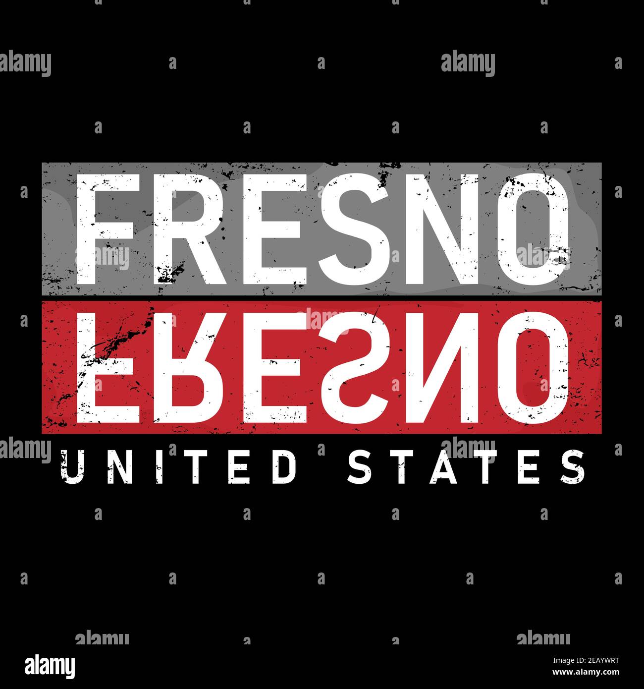 Fresno city logo in colorful vector illustration t-shirt design Stock ...