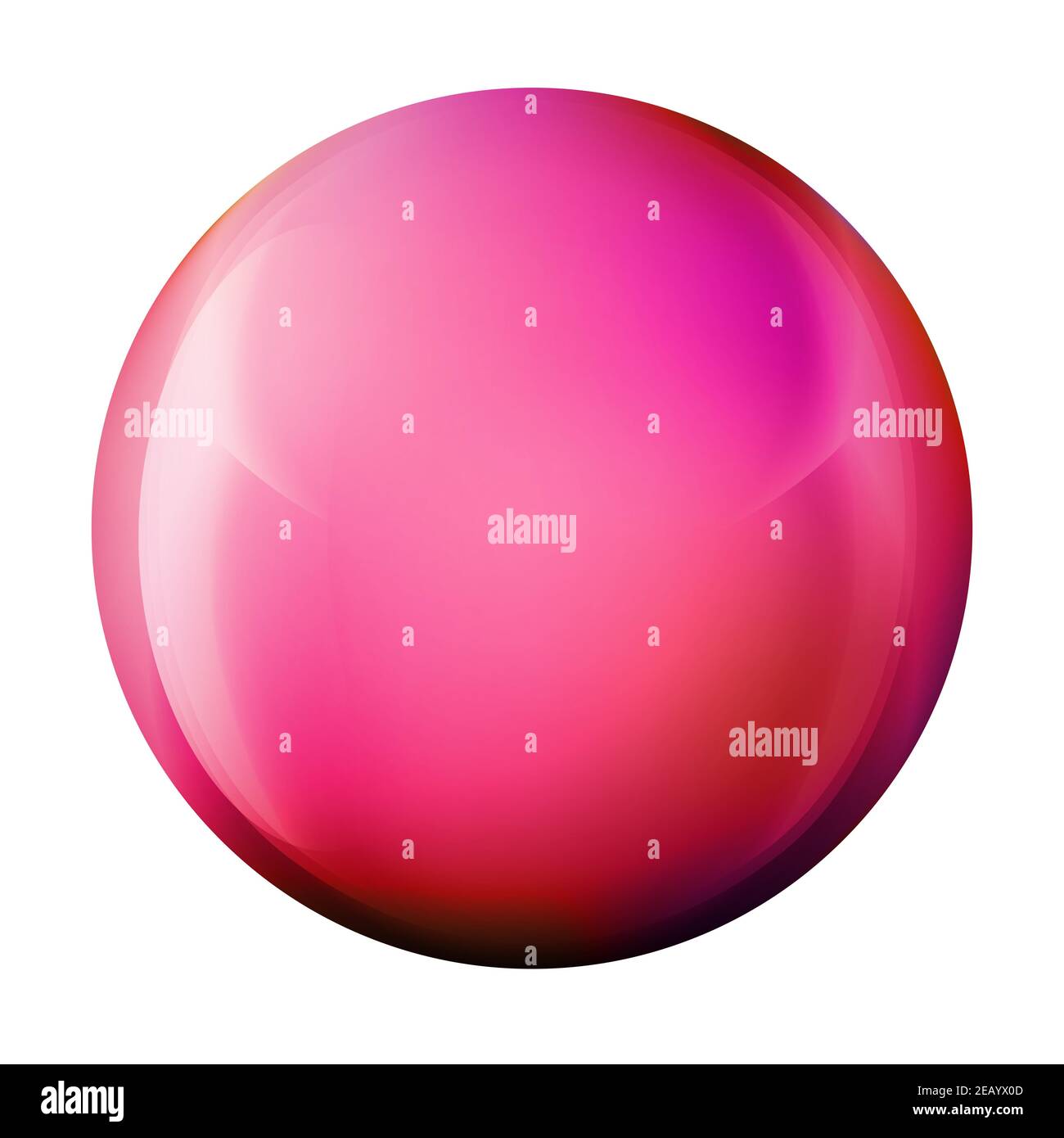 Glass colorful ball or precious pearl. Glossy realistic ball, 3D ...