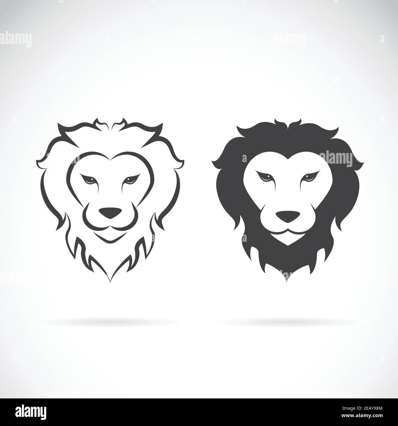 Vector of a lion head design on white background. Wild Animals. Easy ...