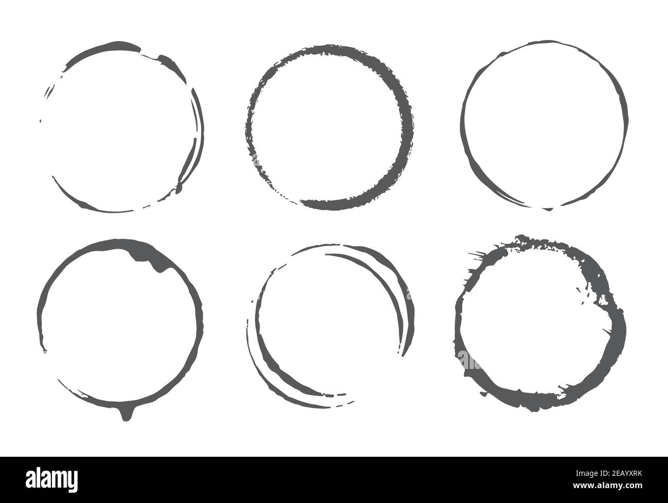 Grunge ink circle, black isolated on white background Stock Vector ...