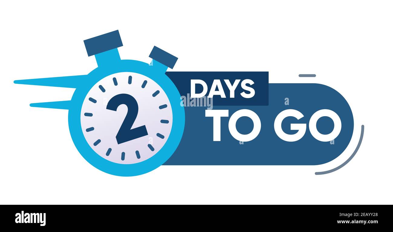 Two Days Left Icon. 2 Days To Go Stock Vector Image & Art - Alamy