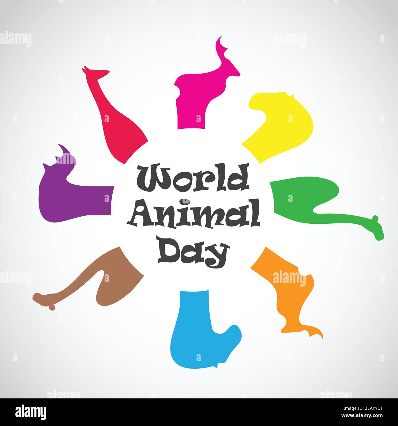 Vector image of an animal groups. Wildlife. World Animal Day. Easy ...