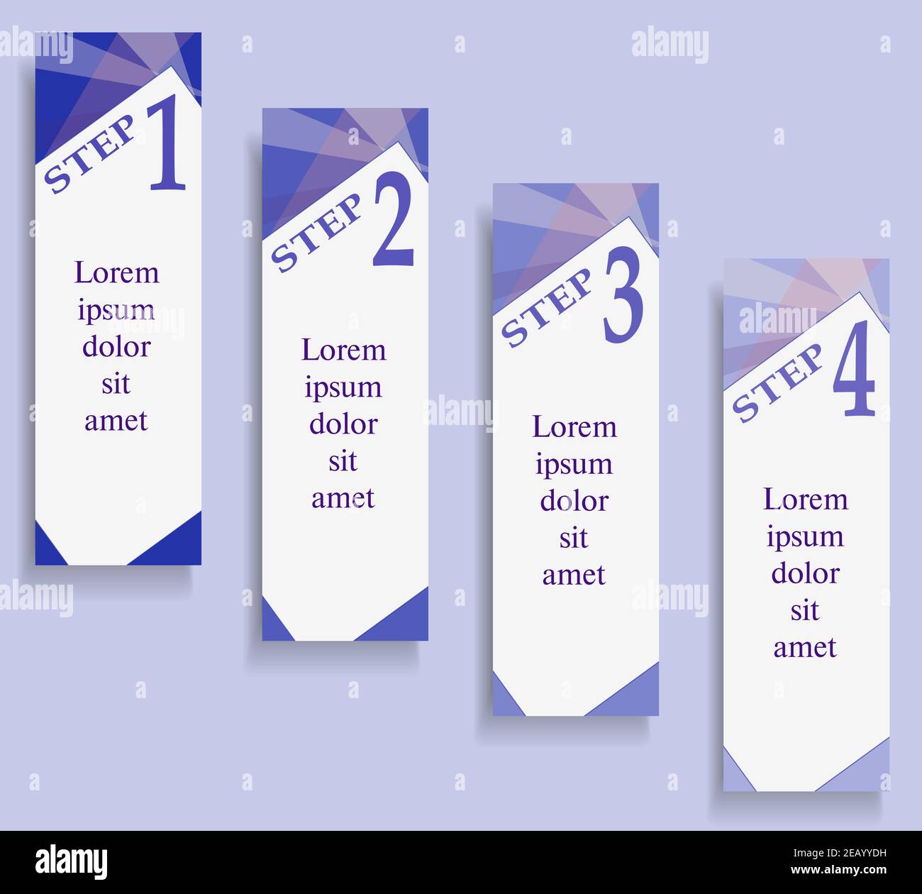 Strategy concept Four steps. Vector banners for infographic, plan of ...