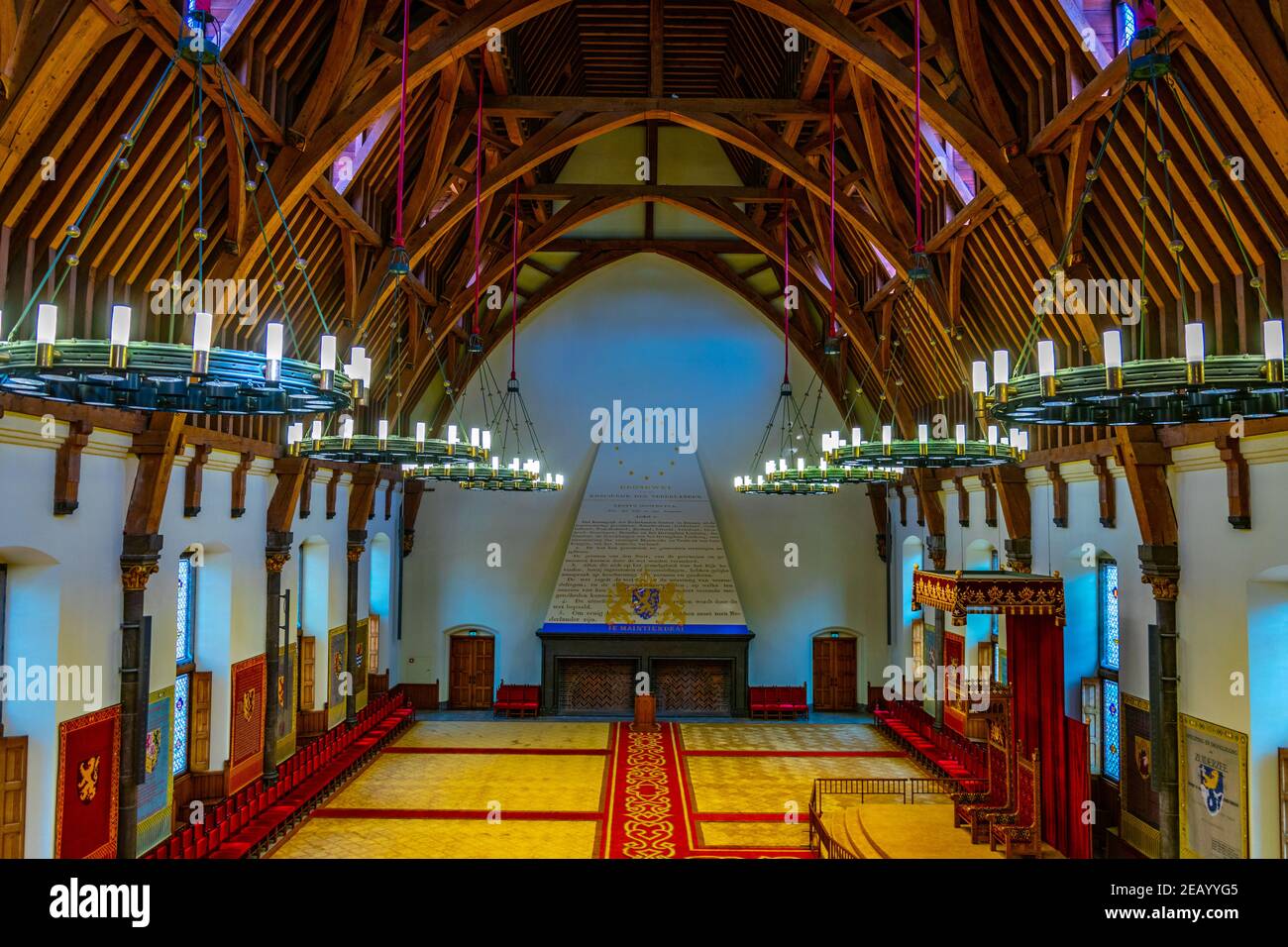 THE HAGUE, NETHERLANDS, AUGUST 7, 2018: Knight's hall inside of the ...